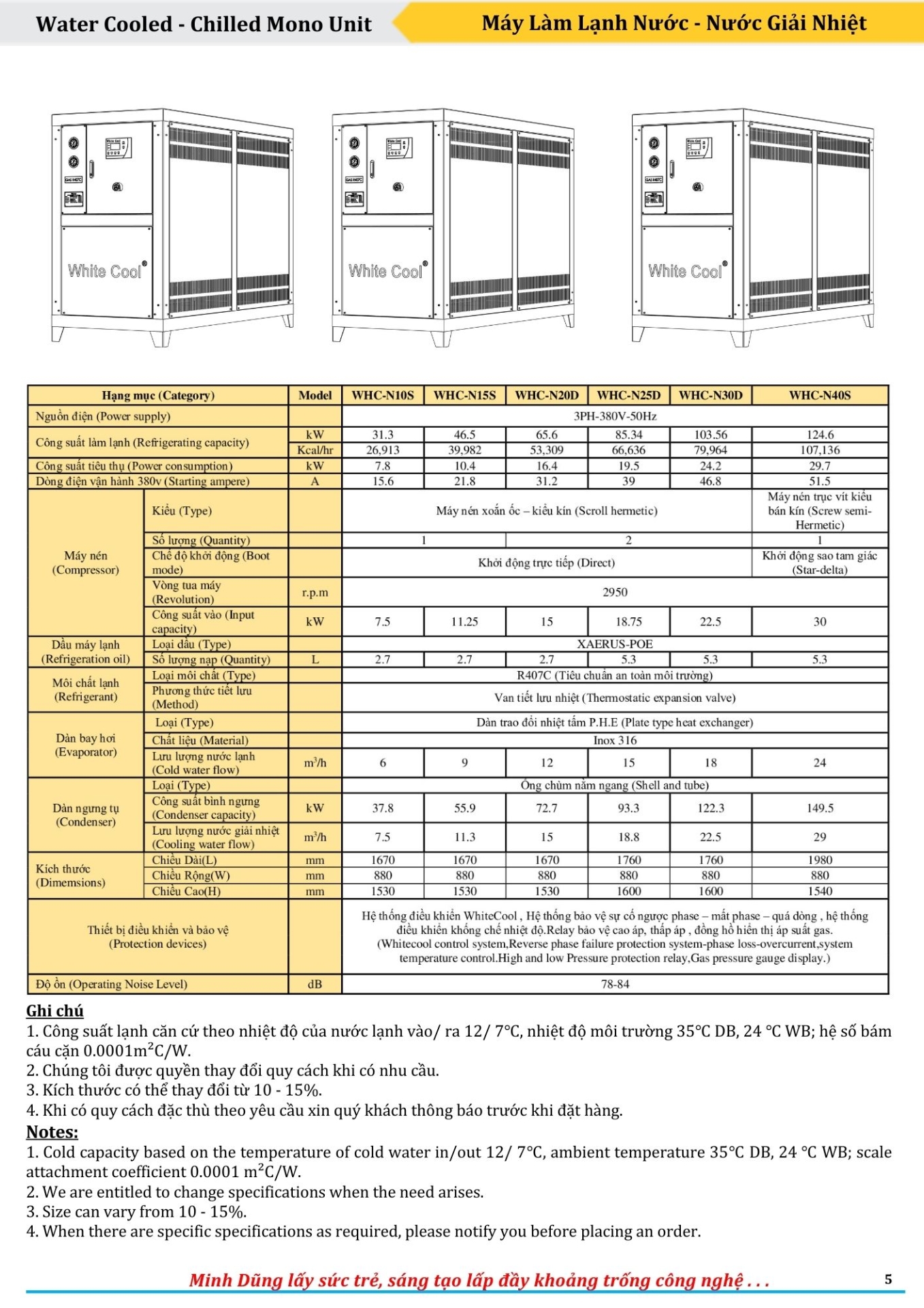 CATALOGUE CHILLER MONO WHITECOOL